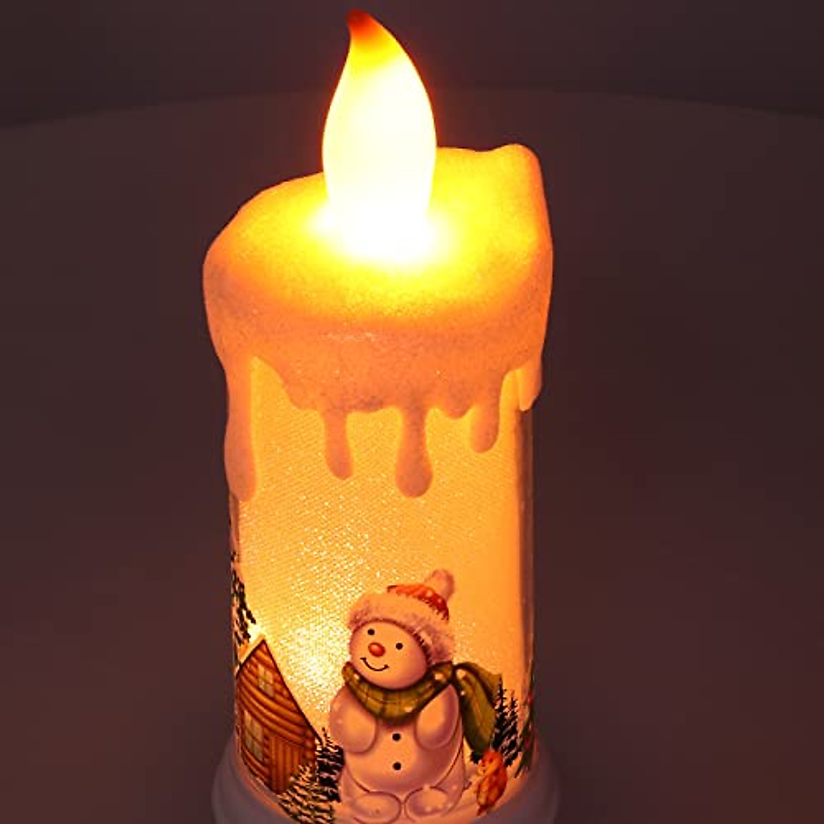 SALUTUY Candles Lamp, Remote Control 9.3in Warm Light Santa Claus Candle Lights LED for Homes Gardens, Courtyards for Christmas Party Lights, Decorative Lights(#2)