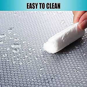 PABUSIOR Refrigerator Shelf Liners 4 PCS, Translucent Drawer Liners, (16" x24 INCH) Washable Fridge Liner, Refrigerator Mats for Freezer Glass Shelves