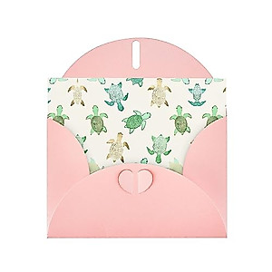 NEZIH Turtle Write Print Thank You Cards With Envelopes Classic Blank Thank Pearl Paper Greeting Card,