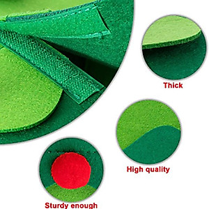 3D DIY Felt Christmas Tree for Kids,with 18 Pcs Christmas Hanging Ornaments 9.8 Ft LED String Light, for Kids New Year Christmas Decorations (Bring LED Light)