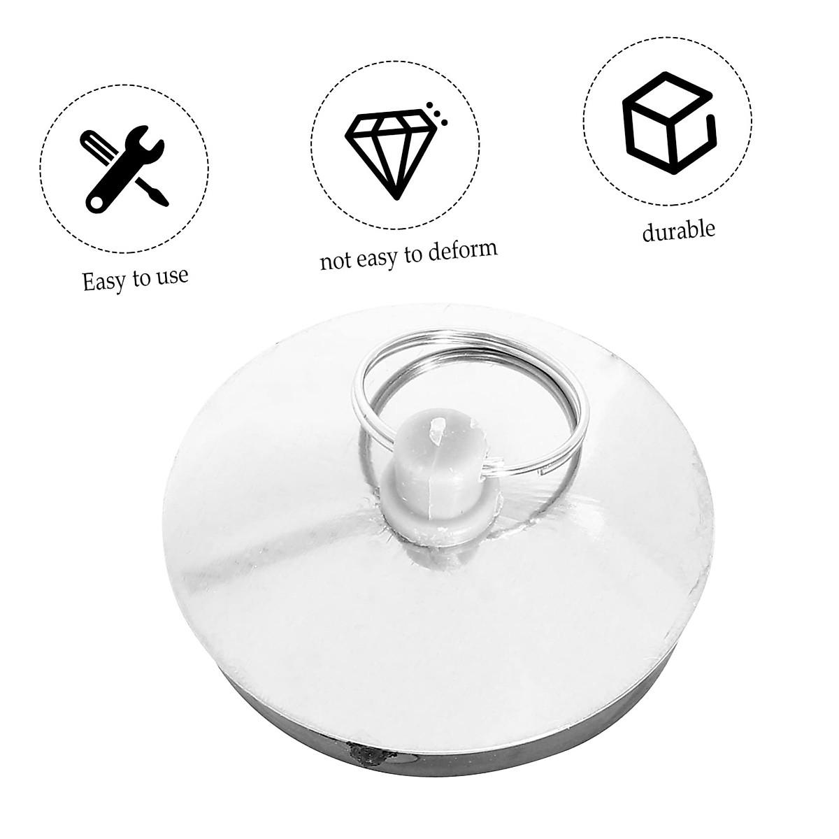 jojofuny 21 Pcs Sink Stopper Hard Case with Foam Kitchen Hole Cover Bathtub Stopper Bath Tub Drain Plug Roofing Torch Kitchen Drains Stopper Bathtub Plug Wooden Barrel Stainless Steel