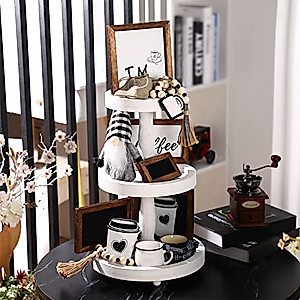 Nuanchu 3 Tier Cupcake Stand Holder Three Tier Serving Tray Cupcake Stand White 3 Cupcake Tower for Dessert Table Party Farmhouse Display Tea Cake Birthday Wedding