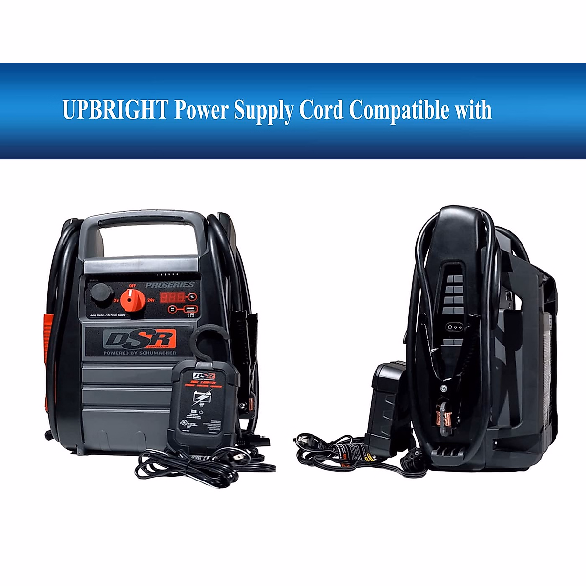 UpBright Male Car AC/DC Adapter Compatible with Schumacher DSR114 DSR115 DSR 114 PSJ 1812 2212 3612 4424 ProSeries Jump Starter 12V Power Supply PSJ1812 PSJ2212 PSJ3612 PSJ4424 SAC-109 Battery Charger