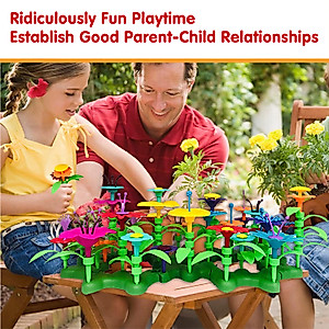 BOTARO Flower Garden Building Toys STEM Educational Toys for Girls, Flower Pretend Gardening Gift for Birthday Chrismas New Year (120PCS)
