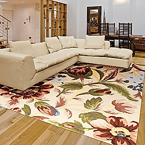 Nourison Fantasy Botanical Ivory 1'9" x 2'9" Area -Rug, Easy -Cleaning, Non Shedding, Bed Room, Living Room, Dining Room, Kitchen (2x3)