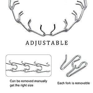 JIPIMON Dog Collar Extra Links Designed for Herm. Sprenger Collar (4 Pack) Steel Chrome Plated No Pull Dog Training Collar Links (2.25mm, Silver)