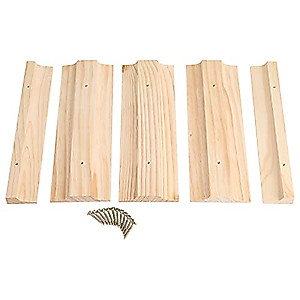 fdjamy Wine glass holder-a wooden wine glass rack and goblet storage rack installed under the cabinet or countertop (Natural color)