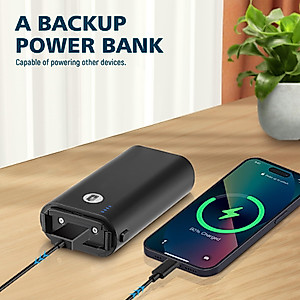 KIBEE Portable Fan,5200mAh Rechargeable Handheld Fan,180° Foldable Hand Fan,personal Fan,3 Wind Speeds Camping Fan.Mini Fan for outdoor,home,makeup,office(Black)