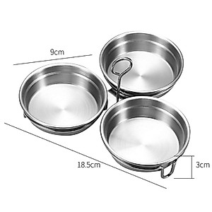 YARNOW 2pcs Stainless Steel Egg Poacher Pan 3 Poached Egg Cups for Poached Eggs Brunch Breakfasts Microwave Egg Poachers Kitchen Gadgets with Oil Brush