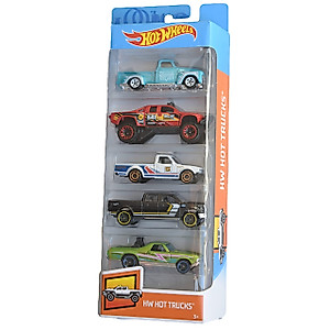 Hot Wheels 2019 HW Hot Trucks 5-Pack ('52 Chevy, Sandblaster, Datsun 620, 2009 Ford F-150, '68 El Camino)