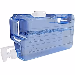 1.1 Gallon Refrigerator Water Dispensers Bottle with Faucet, Spigot & 58mm Screw Cap - BPA Free Plastic Leak-Proof | Slimline Mini Fridge Beverage Drink Dispenser for Parties