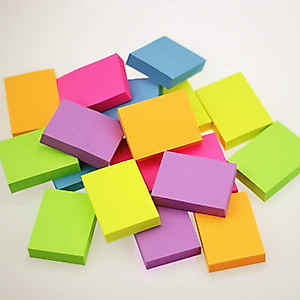 Early Buy Sticky Notes 1.5 x 2 Self-Stick Notes 6 Bright Color 36 Pads, 100 Sheets/Pad