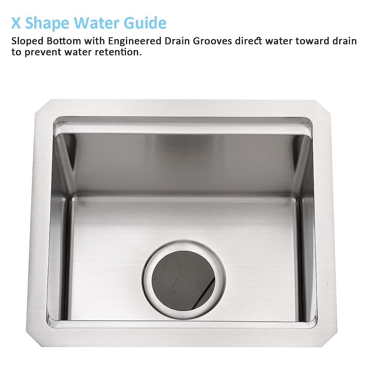 Stainless Steel Undermount Bar Sink Workstation-Bokaiya 13 Inch Undermount Wet Bar Sink 16 Gauge Single Bowl Small Bar Prep Sink with Cutting Board