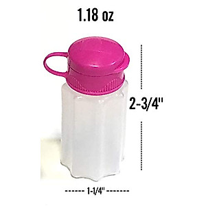 Azi 2pc NO SPILL Mini Camping Salt & Pepper Shakers - To Go Salt Shaker for Picnic Work Lunch Box Travel RV Outdoors Hunting Fishing (1.18 oz each) - Tight Seal - BPA FREE