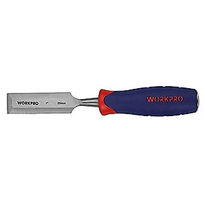 WORKPRO W043007 Wood Chisel, 1 In. Wide Blade, Chrome-Vanadium Steel Construction (Single Pack)