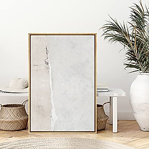 SIGNWIN Framed Canvas Print Wall Art Gray Tan Watercolor Pastel Color Field Abstract Shapes Illustrations Modern Art Decorative Contemporary Chic for Living Room, Bedroom, Office - 24"x36" Natural