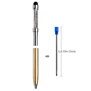 Blue Ink Refills (10 Pcs), Replaceable Pen Refills, 2.75 inch (70 mm) Ballpoint Pens Refills, 1.0mm Medium Tips - Blue