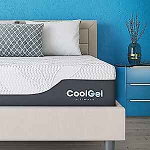 Cool Gel Chill Memory Foam 14-Inch Mattress with 2 Pillows,CertiPUR-US Certified, Mattress in a Box, Cal King, White