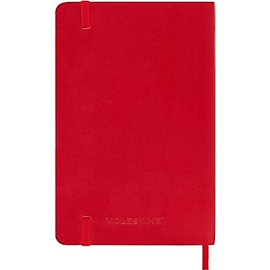 Moleskine Classic Notebook, Soft Cover, Pocket (3.5" x 5.5") Ruled/Lined, Scarlet Red, 192 Pages
