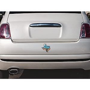 Car Bumper Sticker Magnet Sign - 5x5 in. Refrigerator Tool Box Magnets Texas State Map Southwest Cactus