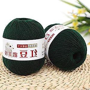 Genuine Cashmere Wool Yarn Multicolor Soft Cashmere Yarn Spun Yarn for Felting Crocheting Knitting Hats Sweaters Multicolor Soft Hand Knitting Wool Yarn for Blankets for Beginners Kids