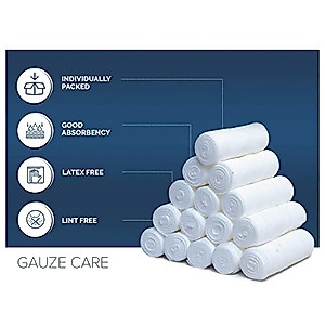 Gauze Rolls Pack of 24 – Premium Quality Lint and Latex-Free 4 inches x 4.1 Yards Conforming Stretch Bandages Designed for Effective Wound Care & Comfort - Ideal for use as a Mummy wrap
