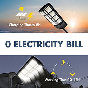 Mersper Solar Street Light Outdoor, 1200W Solar Powered Parking Lot Light with Motion Sensor & Remote Control, 120000LM Dusk to Dawn Commercial Flood Light for Road, Yard, IP65