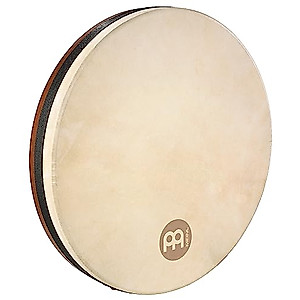 Meinl Percussion 16" Frame Drum with Strings for Buzzing Effect, Bendir-NOT Made in China-Goat Skin Head, Antique Brown Finish, 2-Year Warranty, (FD16BE)