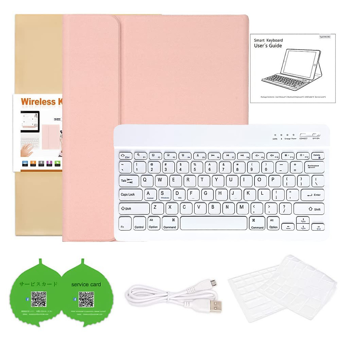 Keyboard Case for iPad Pro 12.9 2022 6th Generation / 2021 5th Gen / 2020 4th Gen / 2018 3rd Gen, 12.9-inch iPad Pro Case with Magnetically Detachable Wireless Keyboard and Pencil Holder, Champagne