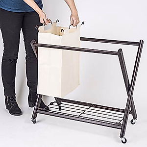 GreenWay Deluxe Steel Triple Laundry Sorter