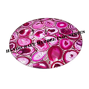 Pink Agate Round Coffee Table, Counter Top, Agate Table, Stone Coffee Table, Agate Table Top, Agate Coffee Table, Customized Agate Table