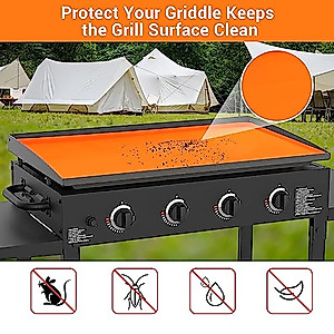 FAWAIKTU Griddle Buddy Grill Mat for Blackstone Griddle Cover, Heavy Duty Food Grade Silicone Griddle Mat Cover, Griddle Mat for All Season BBQ Grill Mat Protection,Fathers Day Dad Gifts (36 in)