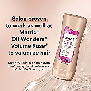 Suave Professionals Conditioner For Fine to Flat Hair Rose Oil Infusion Volumizing Conditioner 12.6 oz
