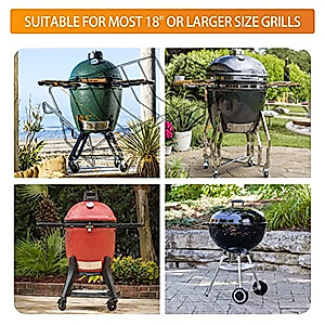 Burly grill Turkey Rack Turkey Toasting Rack for Big Green Egg, BBQ Rib Rack for Smoking Turkey Smoker Roasting Rack Roaster Pan Stainless Steel for Large Big Green Egg and Kamado Joe Pit Boss