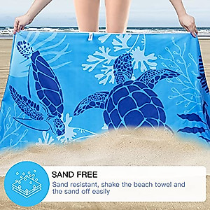 Airensky 2 Pack Microfiber Beach Towel, Oversized (72” x 36") Quick Dry Pool Towel, Sand Free Beach Towel, Super Absorbent Bath Towel, Soft Breathable and Lightweight for Beach, Swim, Hiking