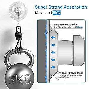 Suction Cup Adhesive Hooks - Quntis 2 Pack Large Suction Adhesive Hooks Heavy Duty Clear Shower Hooks Kitchen Bathroom Window Wall Hooks for Hanging Towel Bathrobe Loofah Sponge Christmas Wreath Key