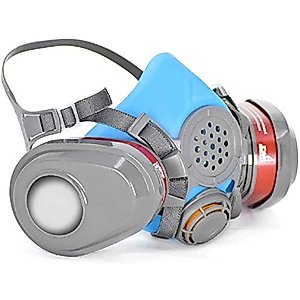 Parcil Distribution T-61 Half Face Respirator - Double Activated Charcoal Air filter – Industrial Grade Quality