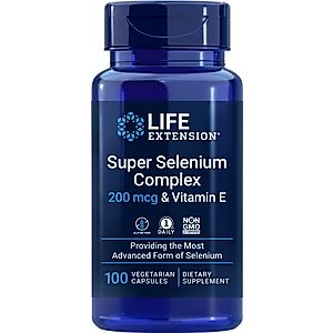 Super Selenium Complex - 200 mcg & Vitamin E - 100 Veggie Capsules