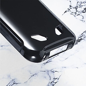 2 Pack Cover for Gigaset GX290 Plus (6.10") Case IJTYHF Soft Silicone Case Bumper Shell +Tempered Glass 9H Screen Protector Protective Film, Black Phone Protective TPU Cases