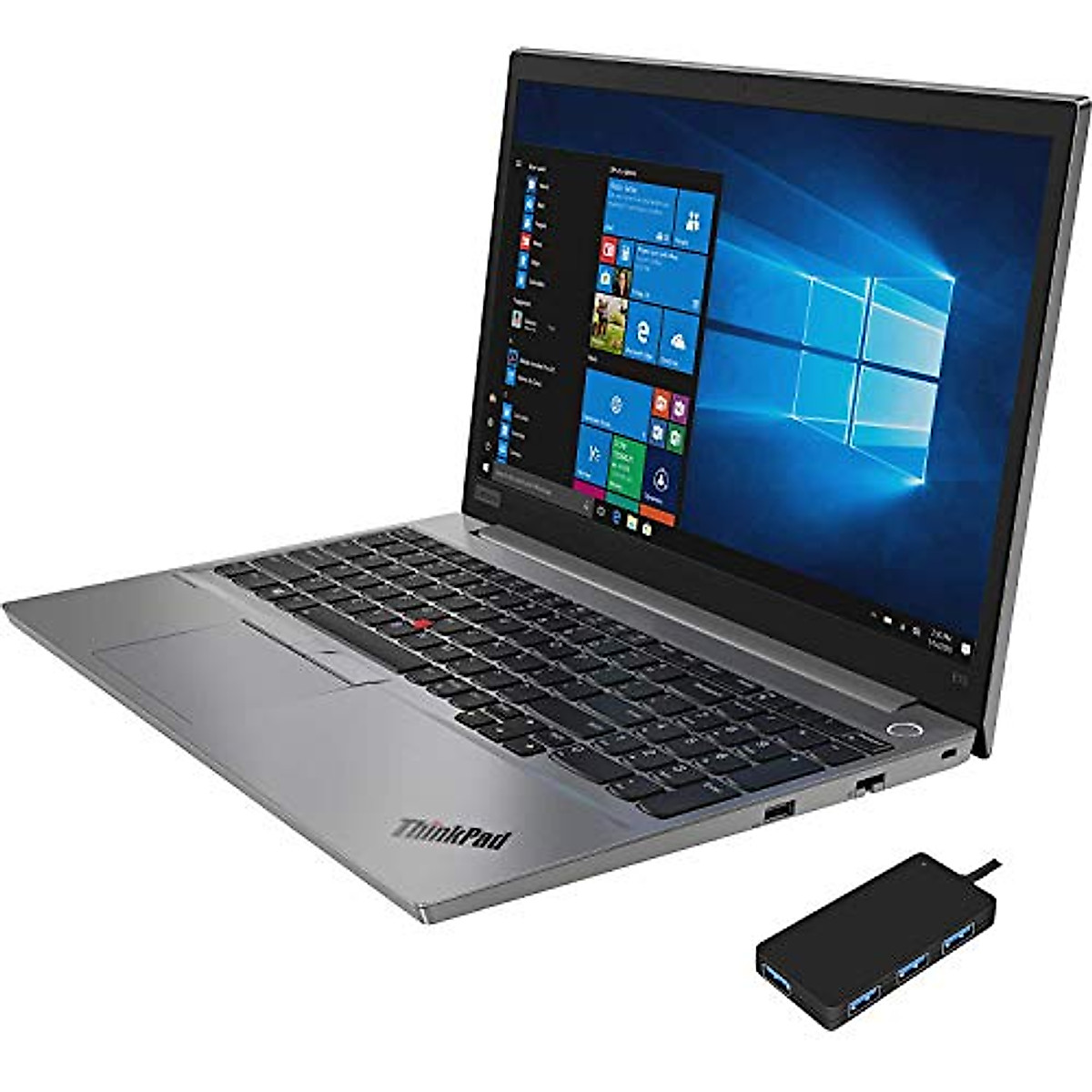 Lenovo ThinkPad E15 Home and Business Laptop (Intel i7-10510U 4-Core, 32GB RAM, 1TB PCIe SSD, Intel UHD Graphics, 15.6" Full HD (1920x1080), Fingerprint, WiFi, Bluetooth, Win 10 Pro) with USB Hub