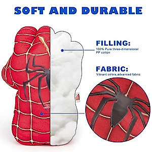 Superhero Toys for Kid, Red Boxing Gloves Kids Plush Hands Fists Toys, Superhero Halloween Costume Cosplay Festival Party Supplies Favors Christmas Gift for 3-10 Year Old Boys Girls Teen