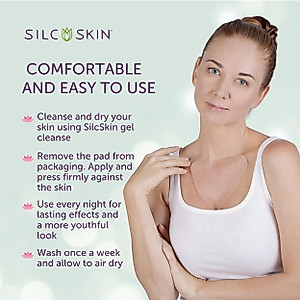 Silc Skin Decollette Pad - Medical-Grade Chest Wrinkle Pads, Smoothing Anti Wrinkle Chest Pads, Reusable Silicone Chest Wrinkle Patches, 30 Day Supply