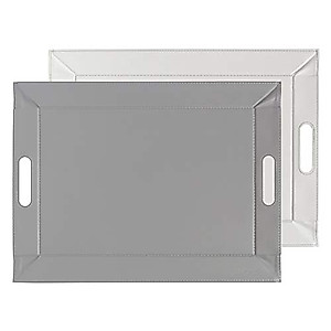 Freeform Two-Tone Reversible M Tray, 55 x 41 cm, Grey-White