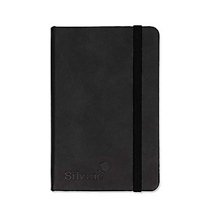 Silvine A6 Executive Soft Feel Notebook Black. 160 Pages (80 Sheets) Ruled 7mm feint. Ref 196BK
