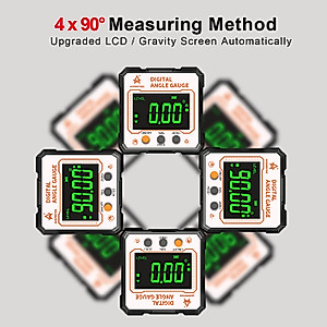 Digital Angle Finder with Electronic Laser，3-in-1 Angle Finder-Electronic Level&Laser Level-Rechargable Digital Angle Gauge Magnetic,Digital Level Box/Protractor for Table&Miter Saw with Fabric Bag