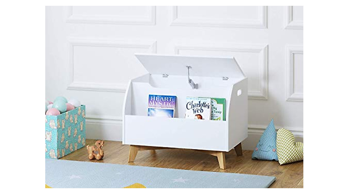 UTEX Children's Toy Box with Book Storage | Durable & Safe Organizer
