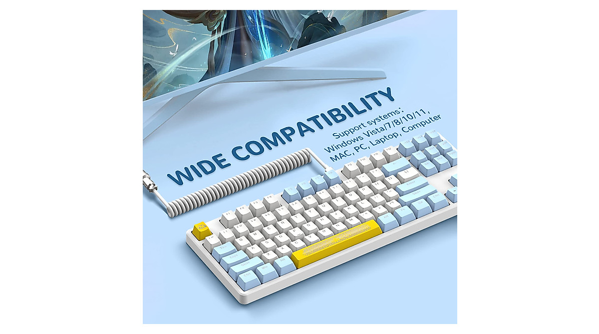 MAGIC-REFINER AK873 TKL Gaming Keyboard with RGB