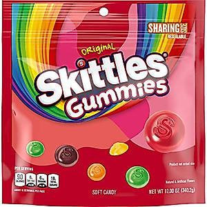 SKITTLES Original Gummy Candy, Sharing Size, 12 oz Bag