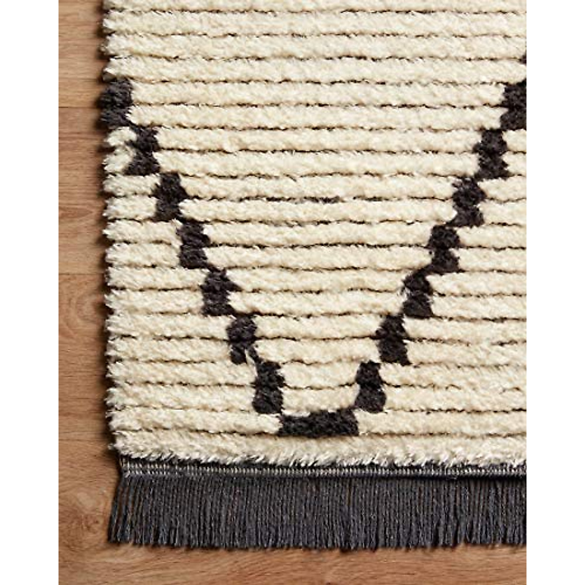 Chris Loves Julia x Loloi Alice Collection ALI-04 Cream / Charcoal 9'-2" x 13' Area Rug