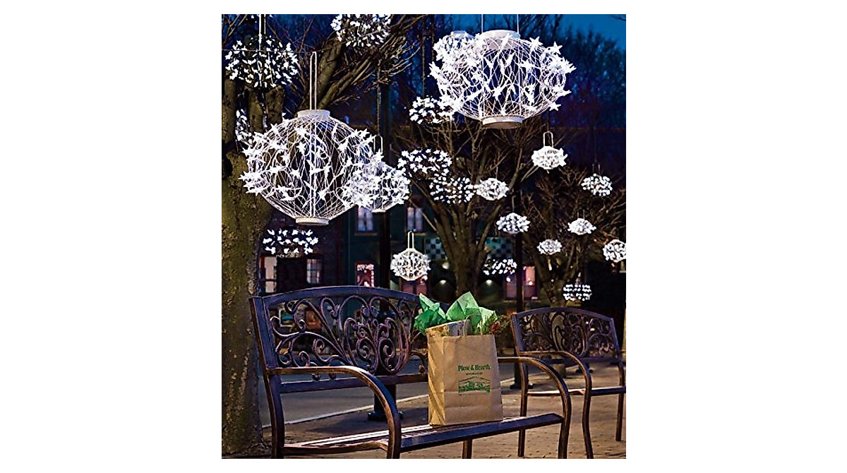 Small White Solar Star Lantern | Elegant Outdoor Decor